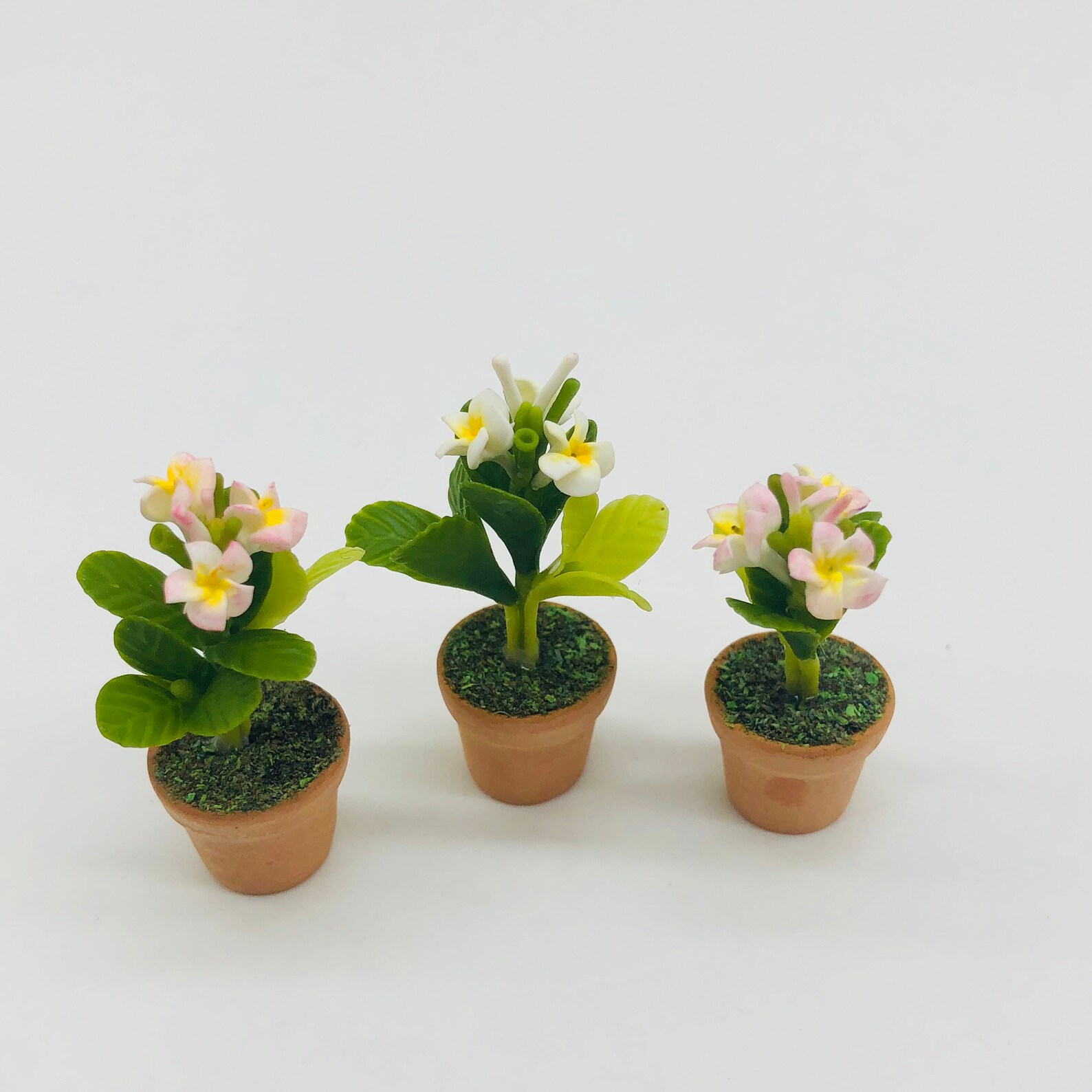 3 Pieces Miniature Flower in Pot Miniature Plant in | Etsy