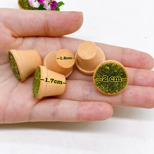 5 Pieces Miniature Brick Pot With Foam and Sawdust Blend Green for ...