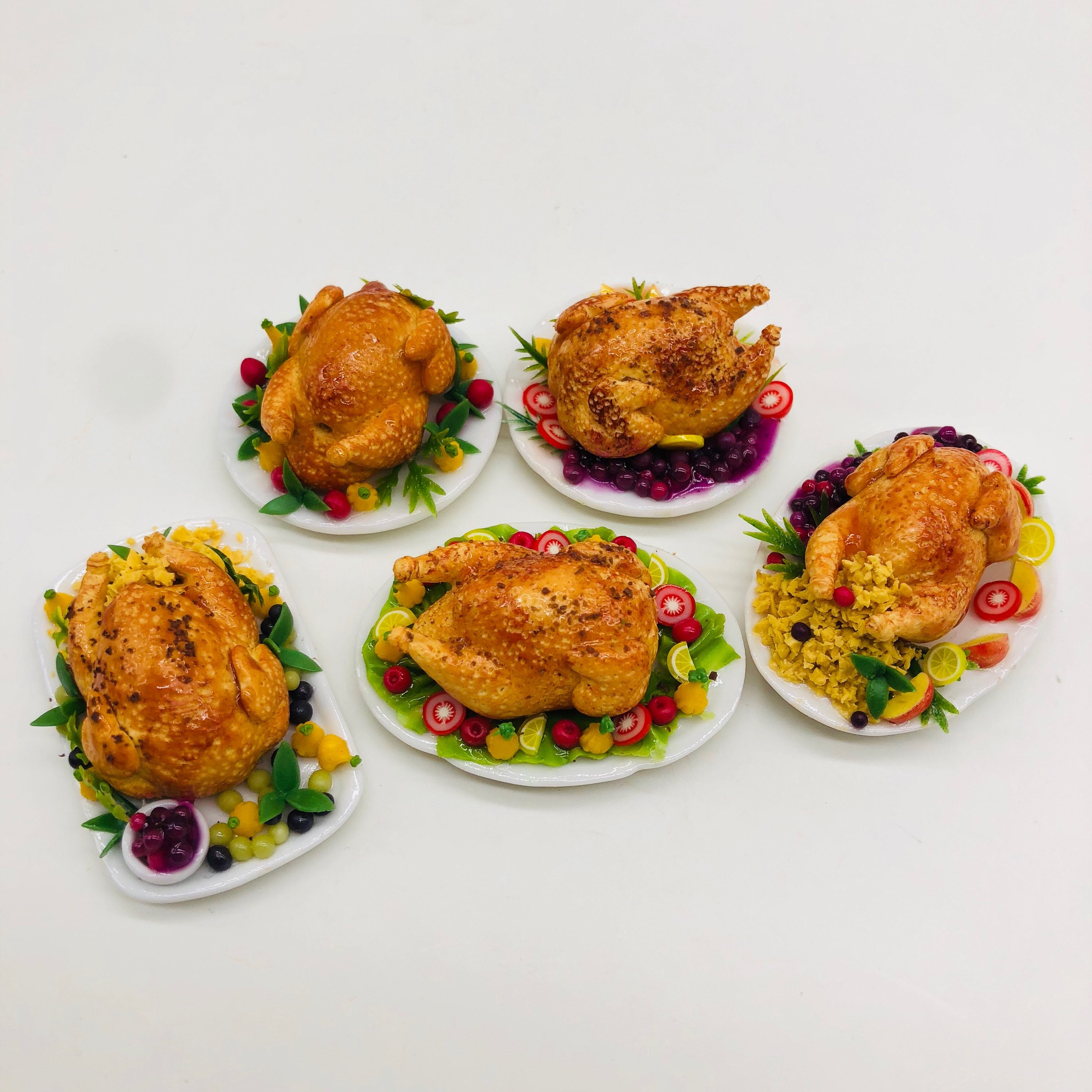 Miniature Turkey Miniature Food Thanksgiving Food Decorate | Etsy