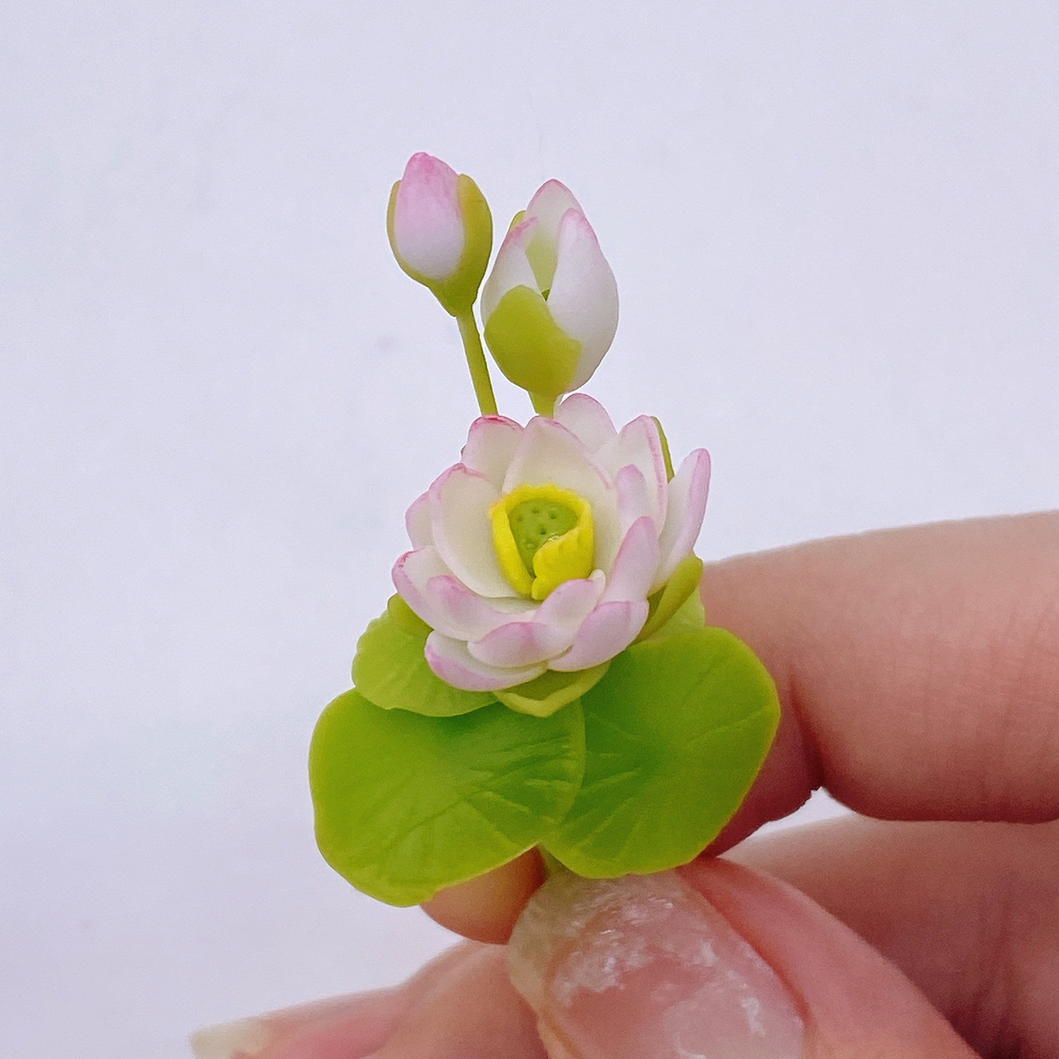 4 Bundles Miniature Lotus, Miniatureflower, Miniature Garden Dollhouse ...