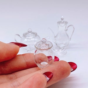 7 Pieces Miniature Glasses Teapot Dining Set Miniature - Etsy
