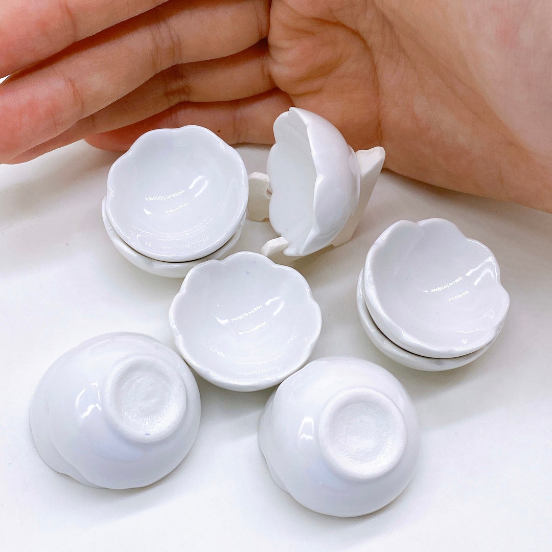 10 Pieces Miniature Ceramic Bowl 30 Mm. Decorate for Kitchen Doll - Etsy