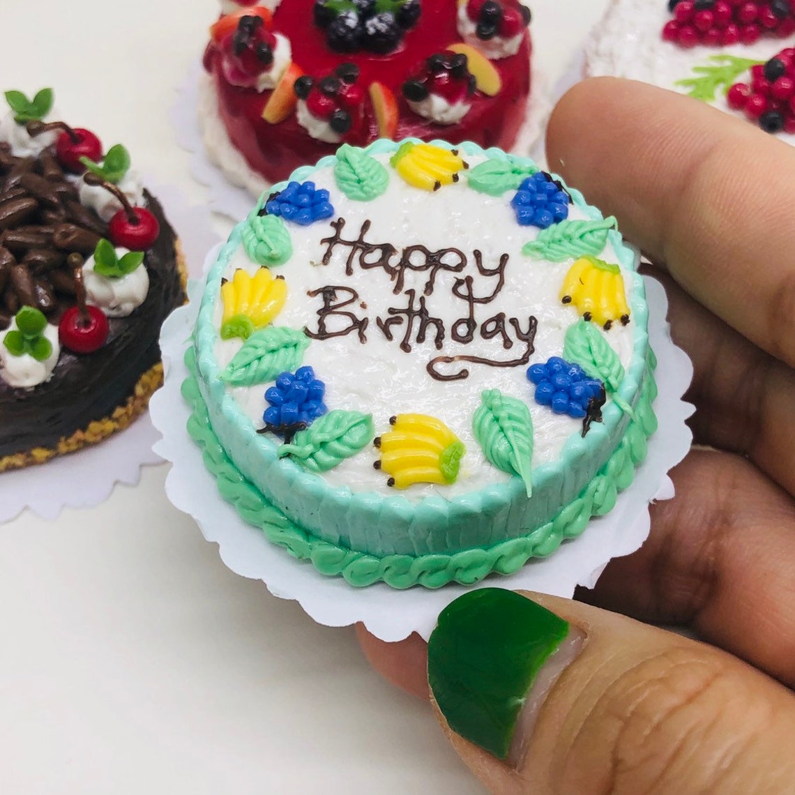 Miniature Happy BirthDay Cake Miniature CakeMiniature | Etsy