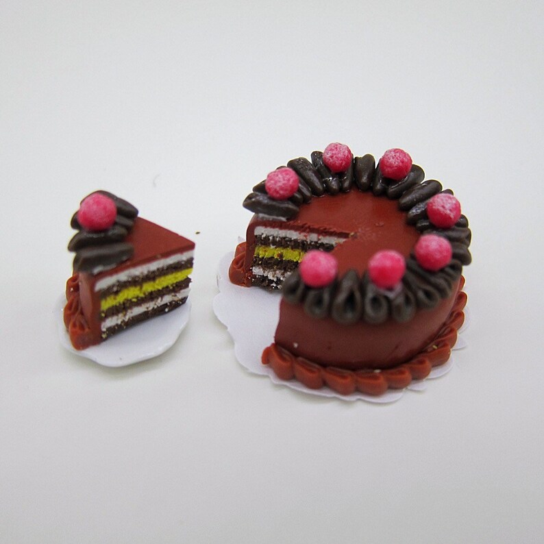 Miniature Cake with Sliced CakeMiniature Fake cake Dollhouse | Etsy