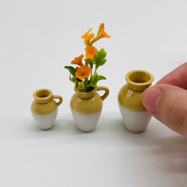 3 Size Miniature Ceramic Gloss Vase Miniature potMiniature | Etsy