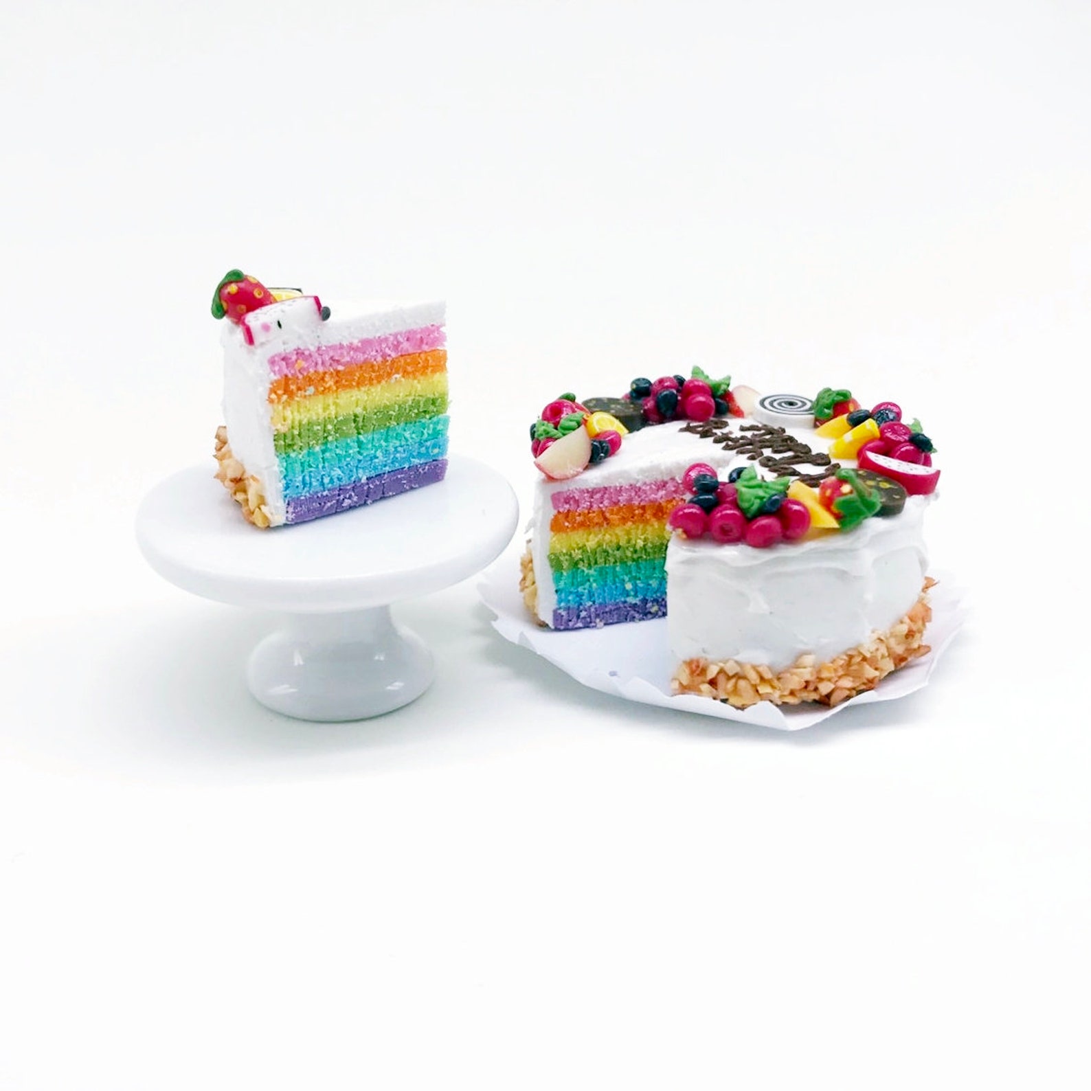 Miniature Rainbow Cake miniature Cakeminiature | Etsy