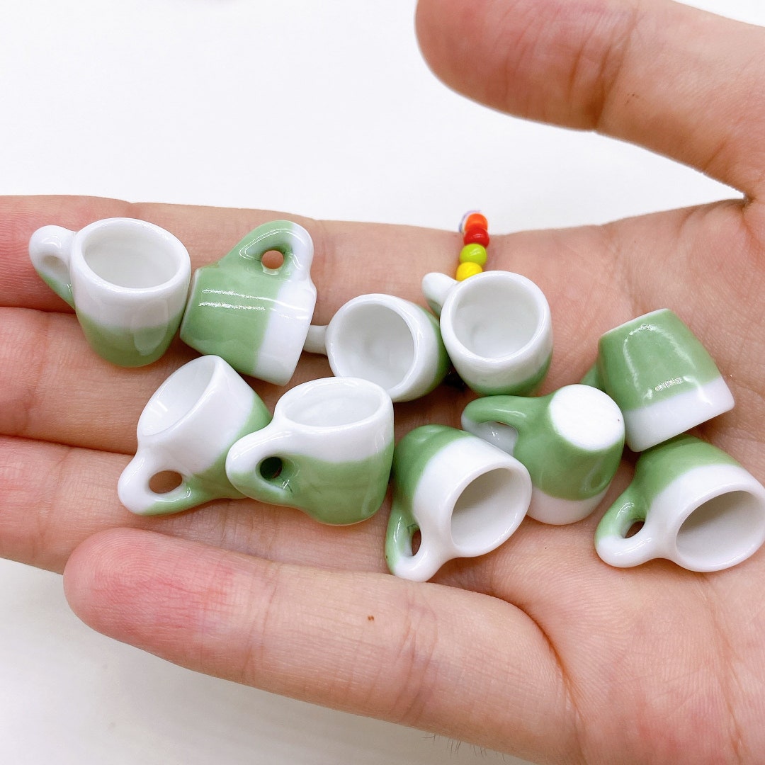 10 Pieces Miniature Ceramic Cup, Miniature Mug, Miniature Sweet, Cups ...