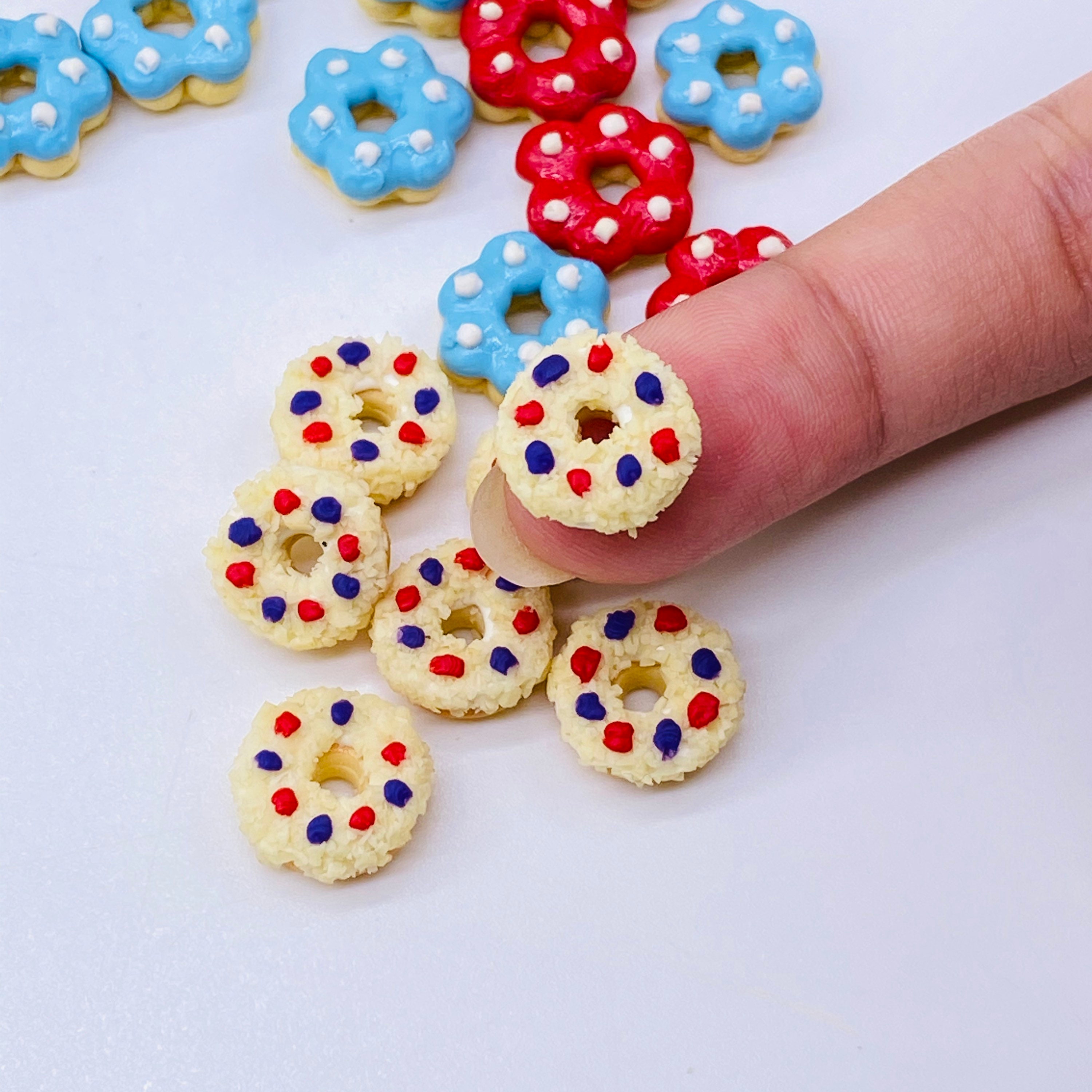 10 Pieces Miniature Donutsminiature Bakeryminiature - Etsy