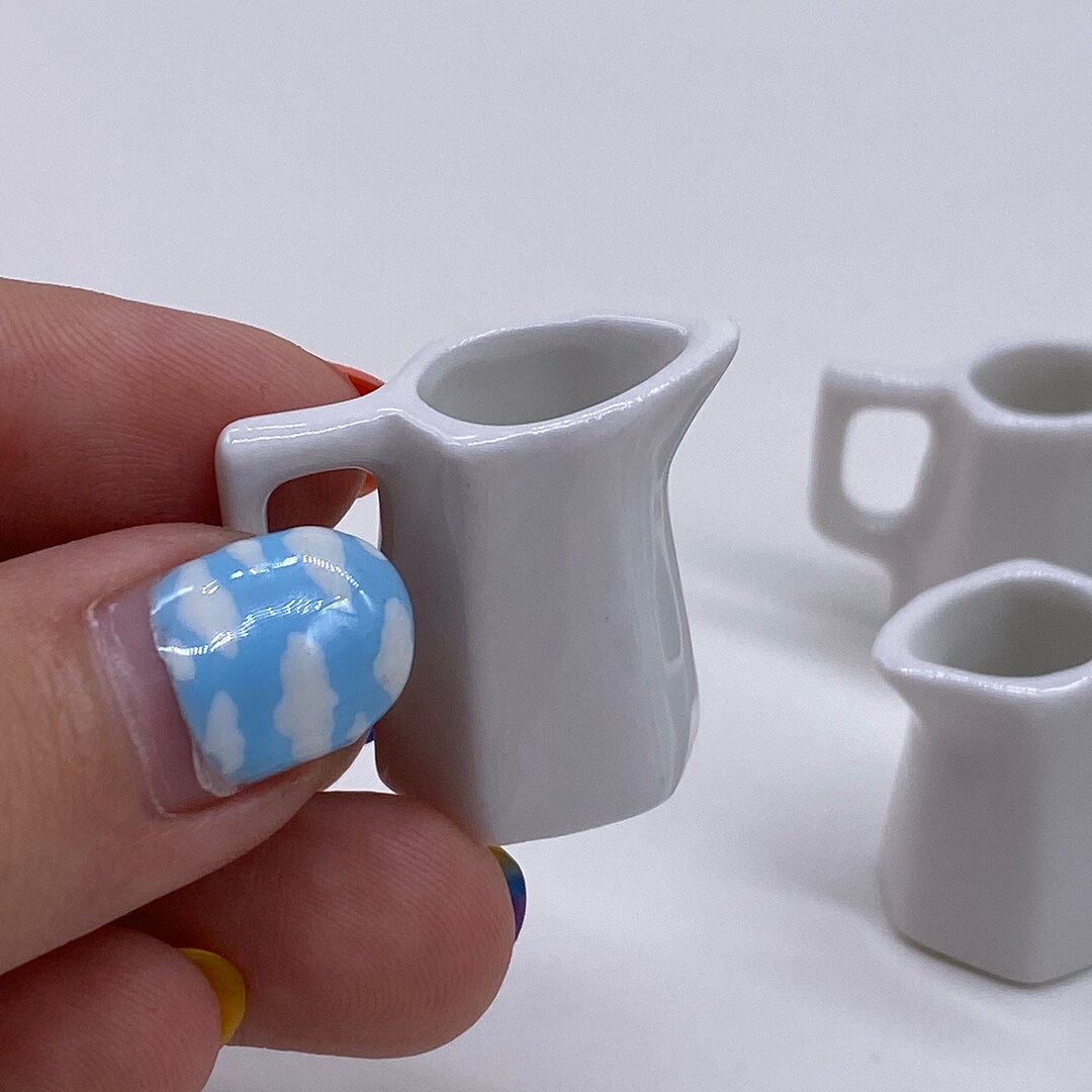 6 Pieces Miniature Ceramic Jug, Miniature Ceramic Mug, Miniature Sweet ...