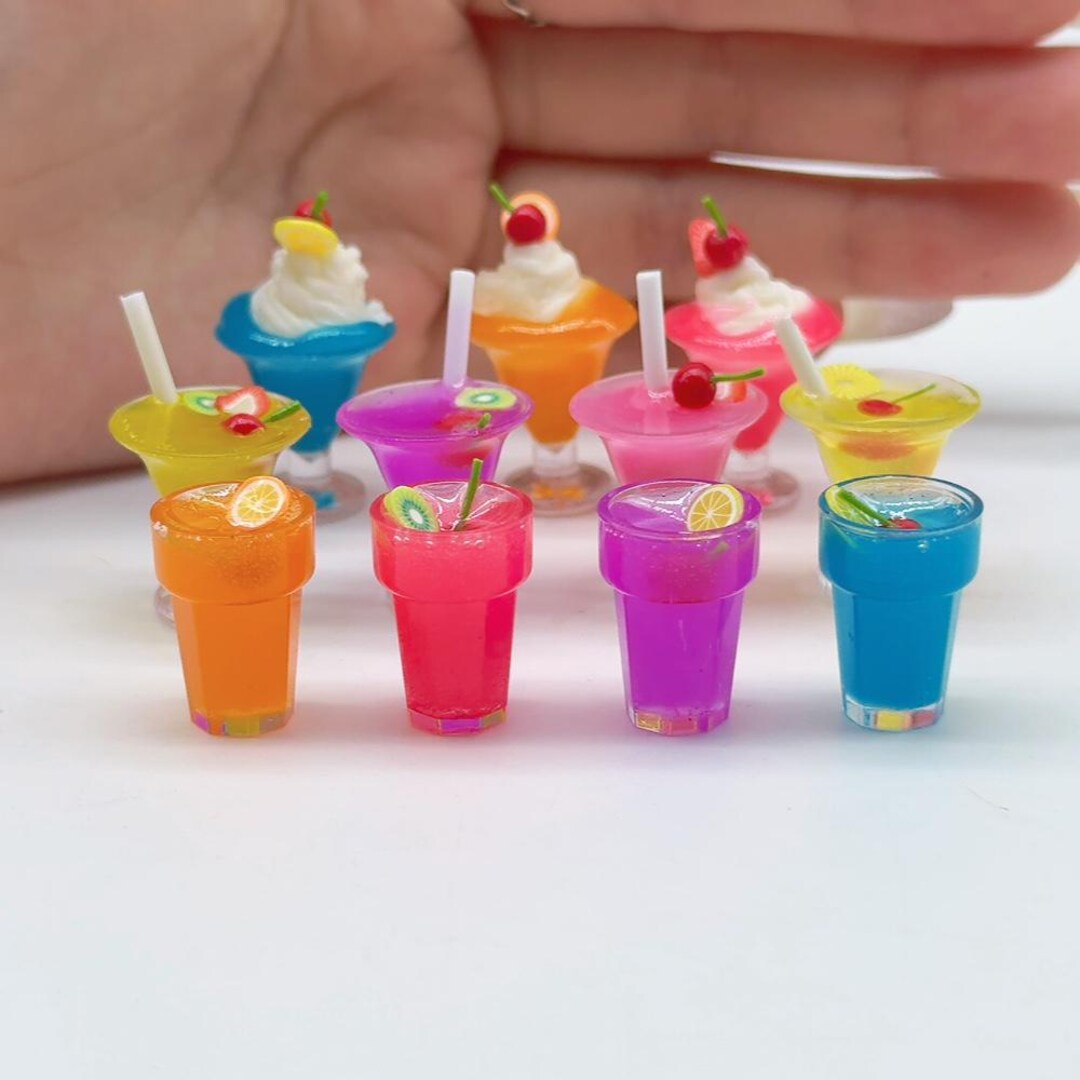 11 Pieces Miniature Drink Set: Dollhouse Beverage, Punch - Etsy