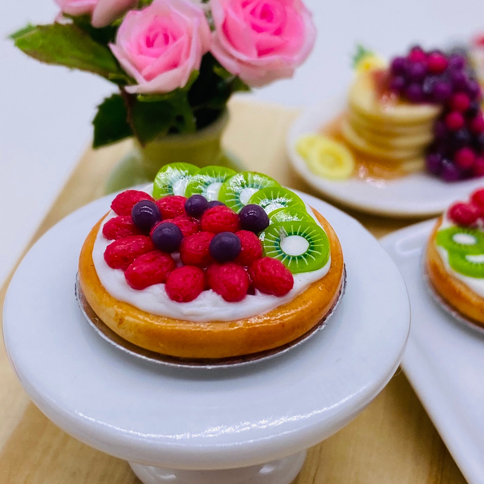 Miniature Tart Miniature Fake Food Miniature Bakery | Etsy