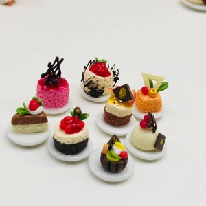 8 Pieces Miniature Mini Cake Set, Miniature Cake for Doll's House ...