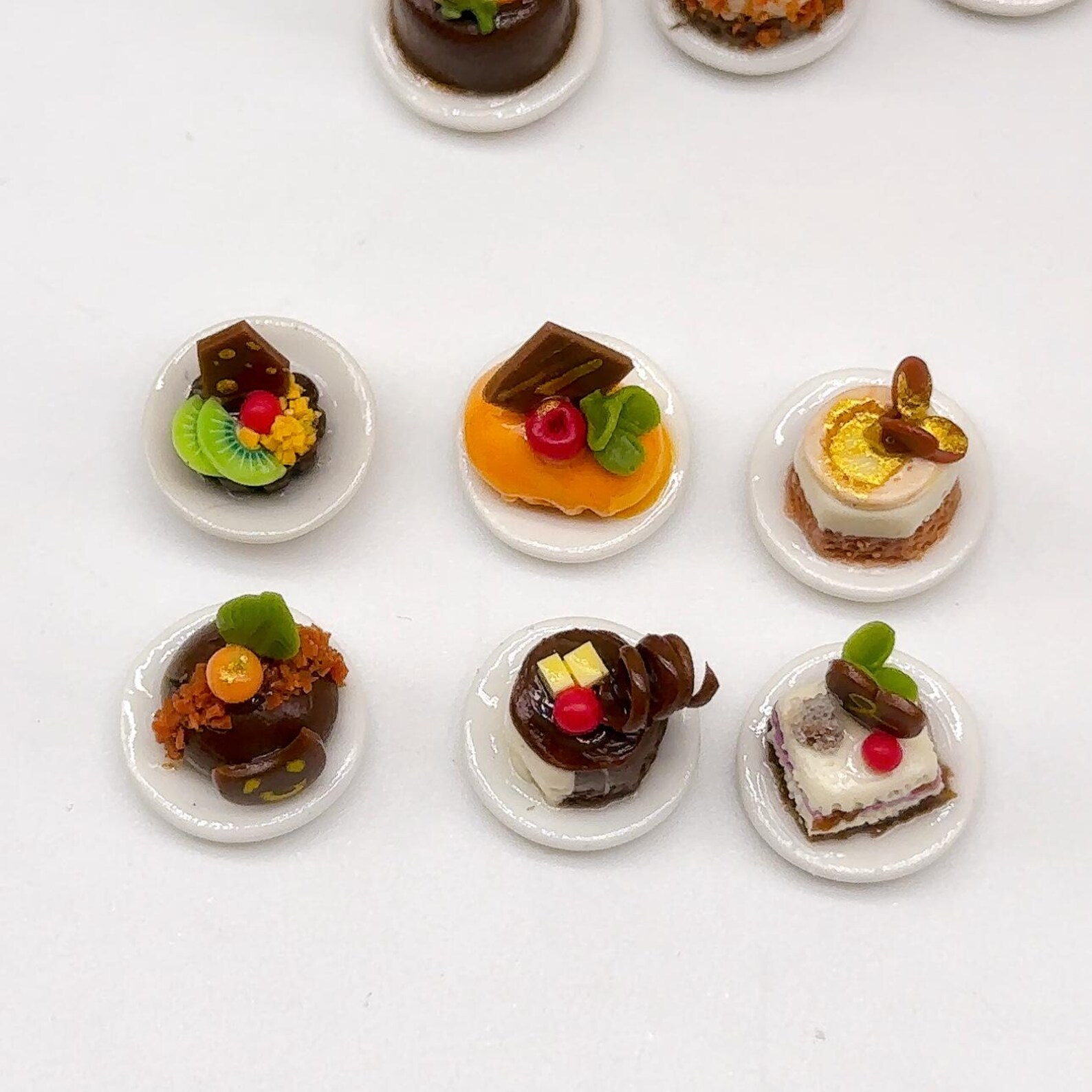 Miniature Cake Set: Polymer Clay Dollhouse Food, 6pcs - Etsy