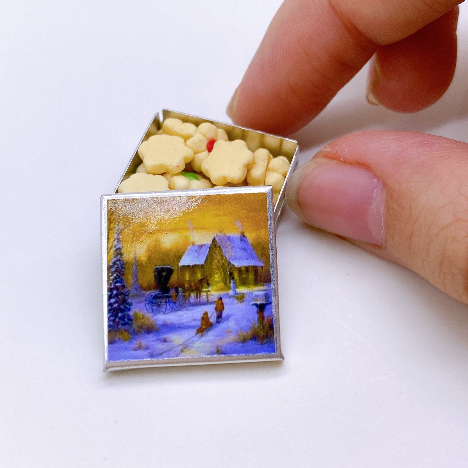 Miniature Cookies With a Tinminiature Christmas - Etsy