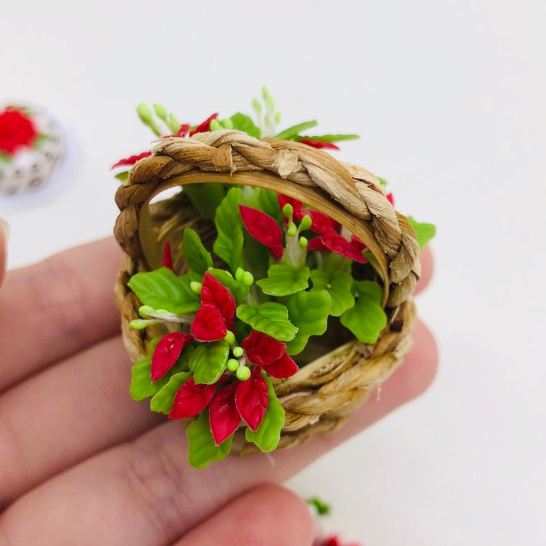 3 Pieces Miniature Flower With Basket Miniature Garden - Etsy