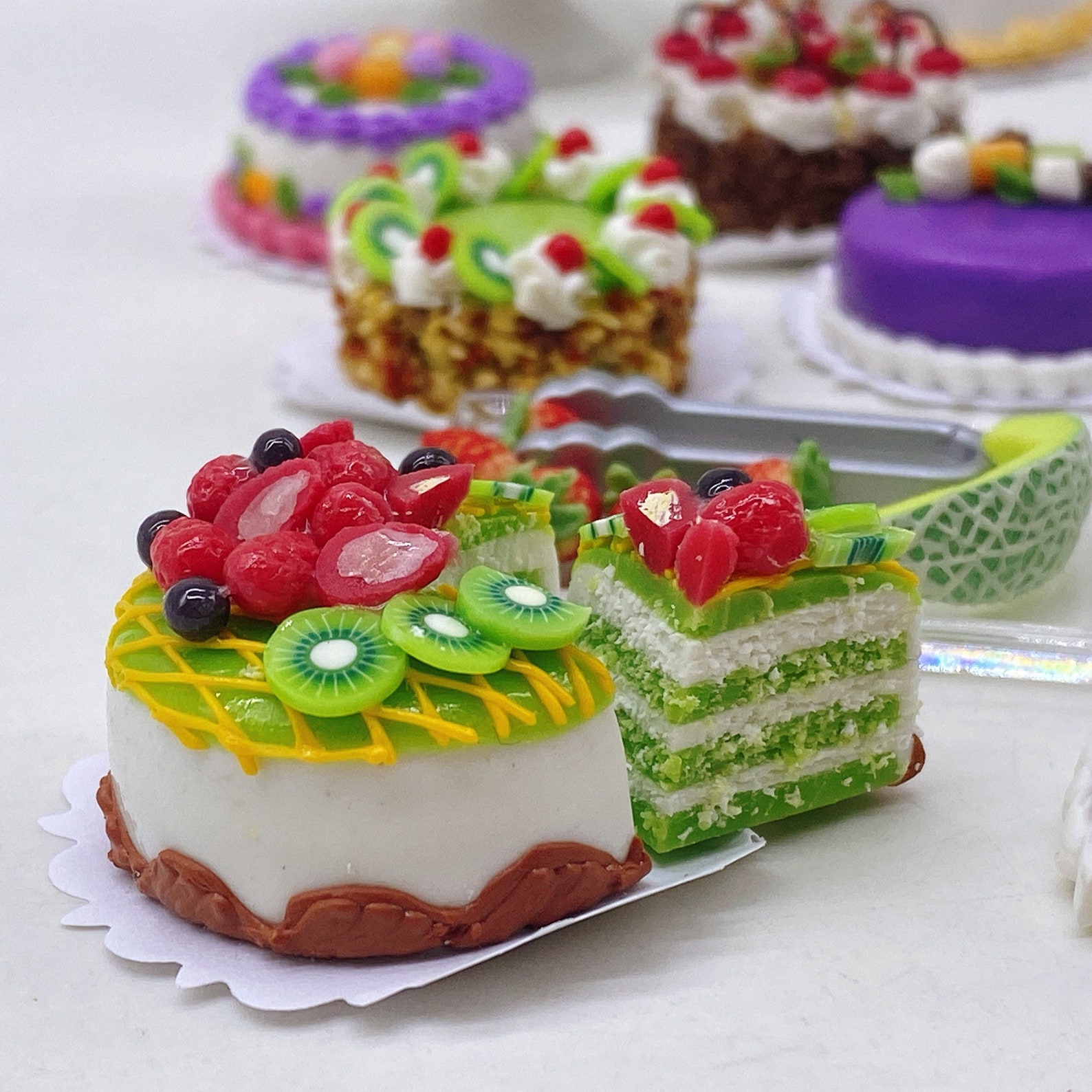 Miniature Cake and Sliced Cake Miniature Fake Cake Miniature - Etsy