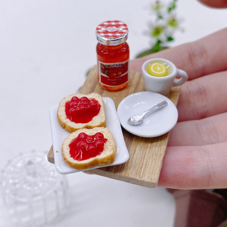 Miniature Breakfast Setminiature Bakeryminiature Breaddolls - Etsy
