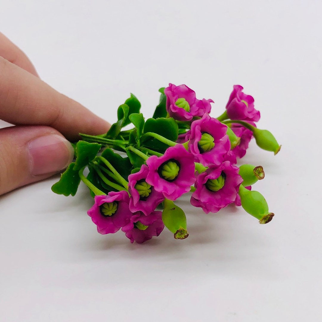 5 Pieces Miniature Poppy Flower, Miniature Garden Dollhouse - Etsy