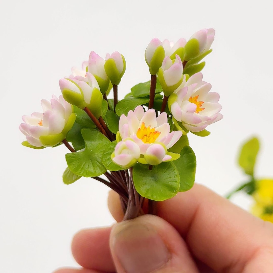 5 Bundles Miniature Lotus, Miniatureflower, Miniature Garden Dollhouse ...