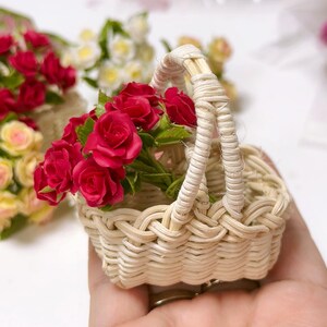 10 Flowers Miniature Red Rose , Miniature Sweet Garden Dollhouse - Etsy