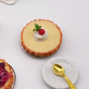 4 Pieces Miniature Clay Pies Tiny Clay Tart, Miniature Fake Food ...