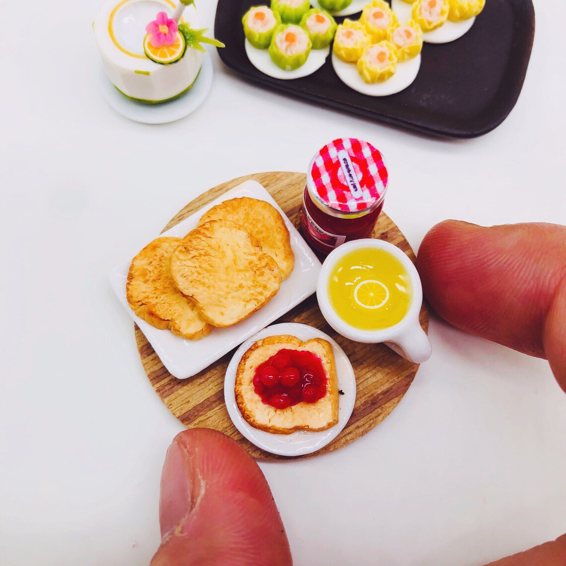 Miniature Breakfast Set,miniature Bakery,miniature Bread,dolls and ...