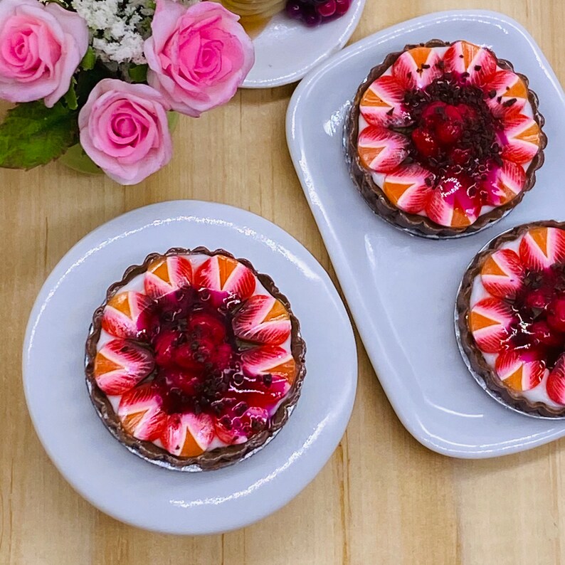 Miniature Tart Miniature Fake Food Miniature Bakery - Etsy