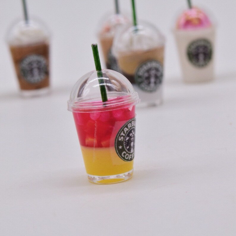 Miniatures Starbucks Coffee with Clear Plastic Dome Cap | Etsy