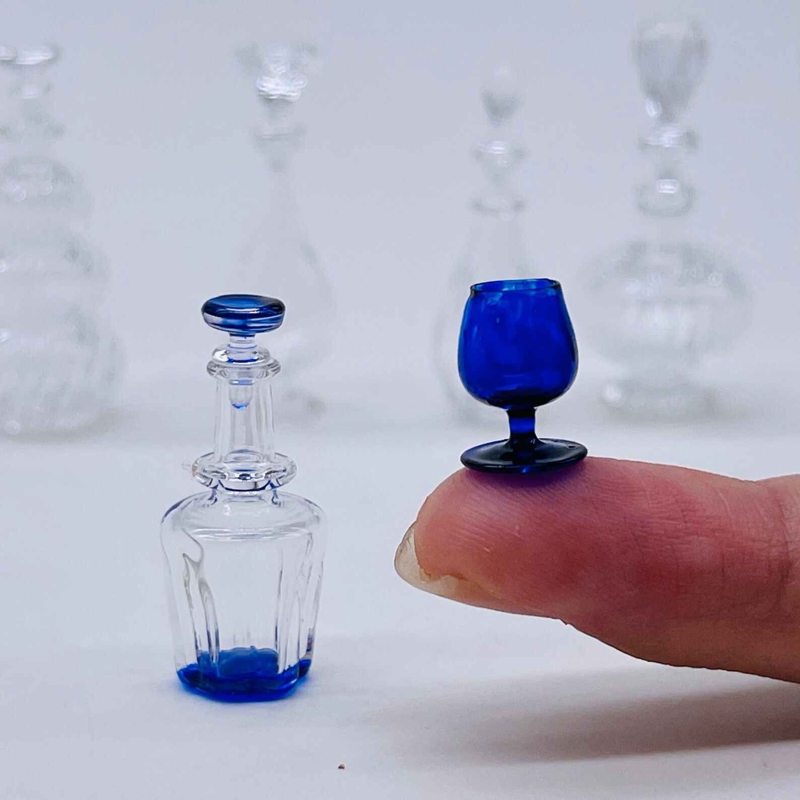 2 Pieces Miniature Jug and Glass Made From Glasses Miniature - Etsy