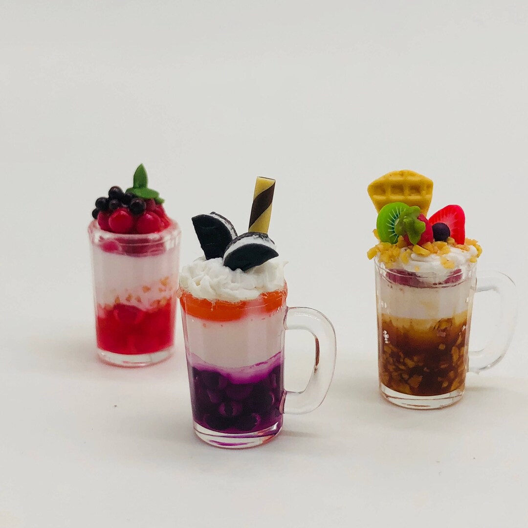 3 Pieces Miniature Beverage,miniature Acrylic Cup,miniature Coffee ...