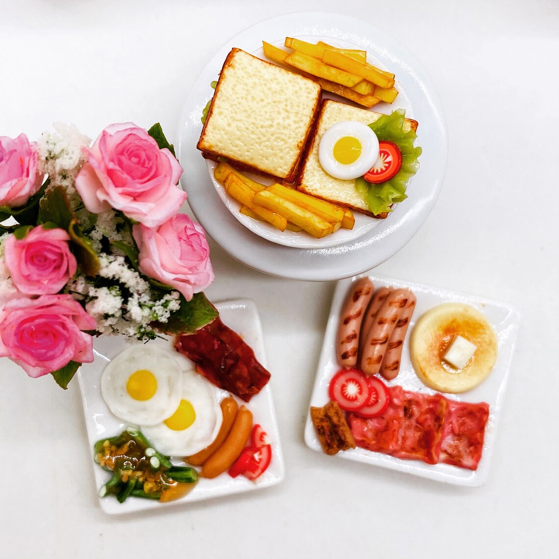 3 pieces Miniature Fake Food Miniature food collection for | Etsy