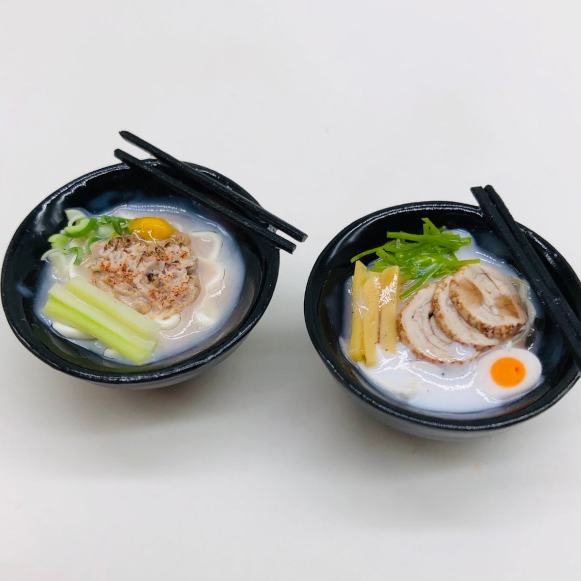 2 Pieces Miniature Ramen Japanese Cuisine in Ceramic Bowl Size - Etsy
