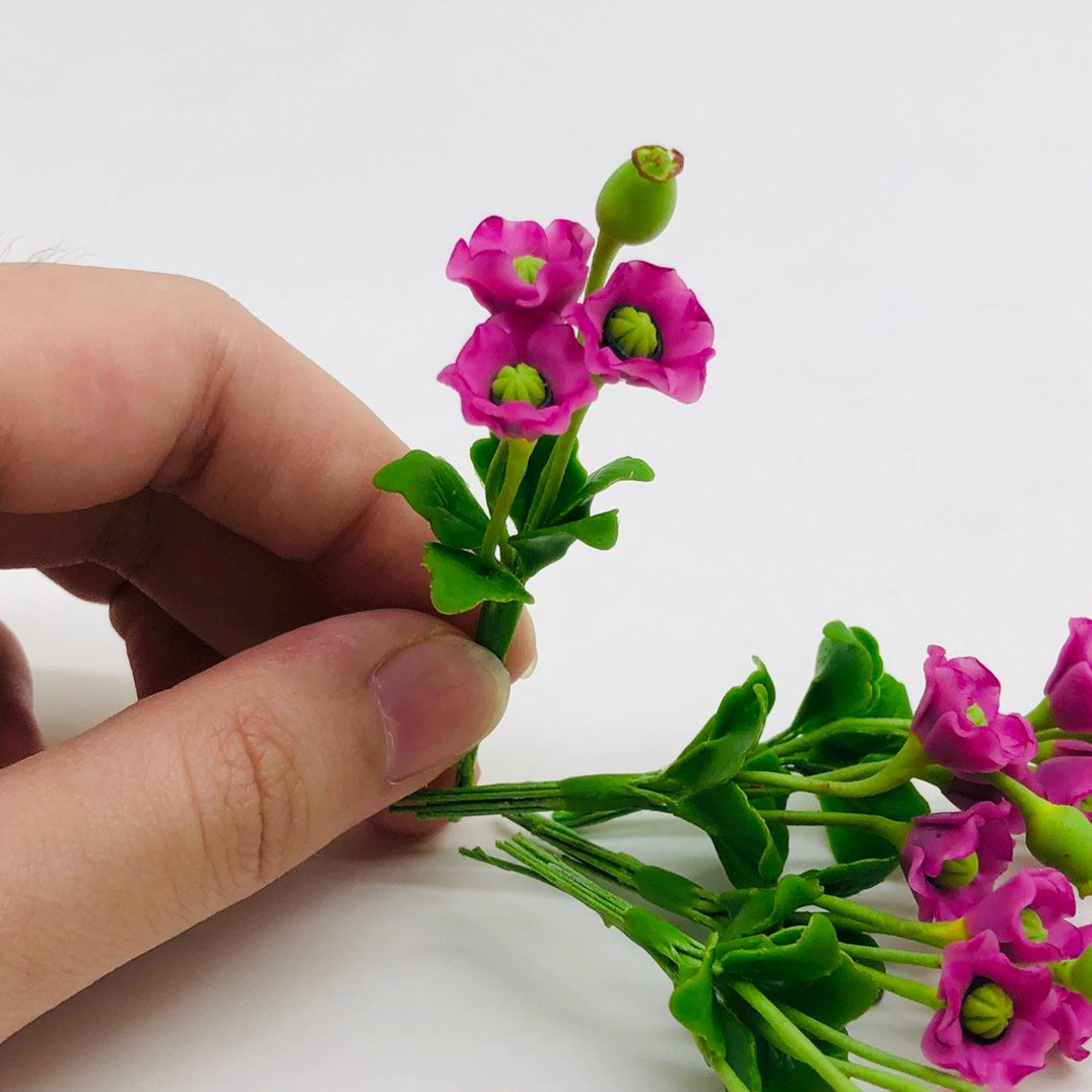 5 Pieces Miniature Poppy Flower Miniature Garden Dollhouse - Etsy