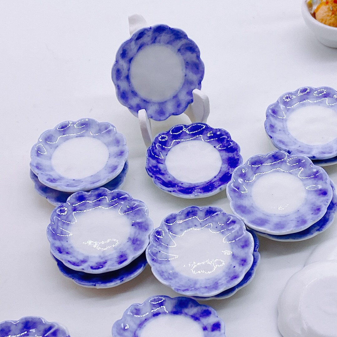10 Pieces Miniature Ceramic Plate 25 Mm Decorate for Doll - Etsy