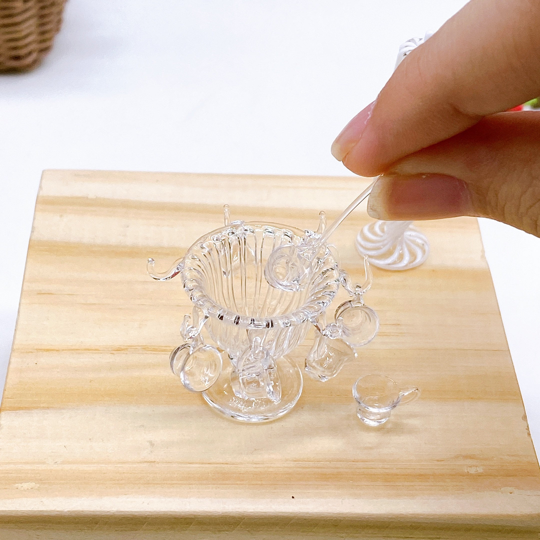 Miniature bowl glass set Miniature Glasses Miniature | Etsy