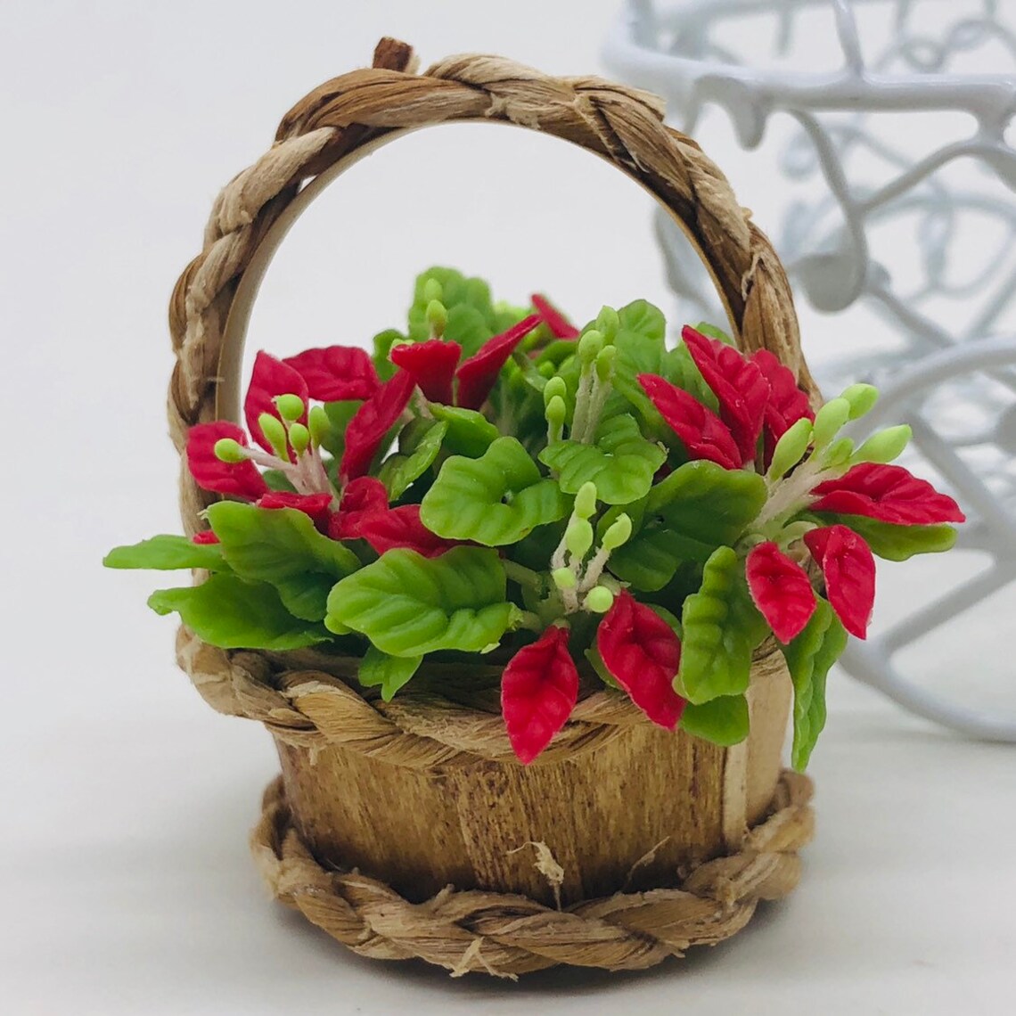 3 Pieces Miniature Flower With Basket Miniature Garden - Etsy