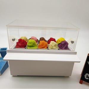 Miniature Ice Cream Shop, Miniature Showcase With Ice Cream Gelato Made ...