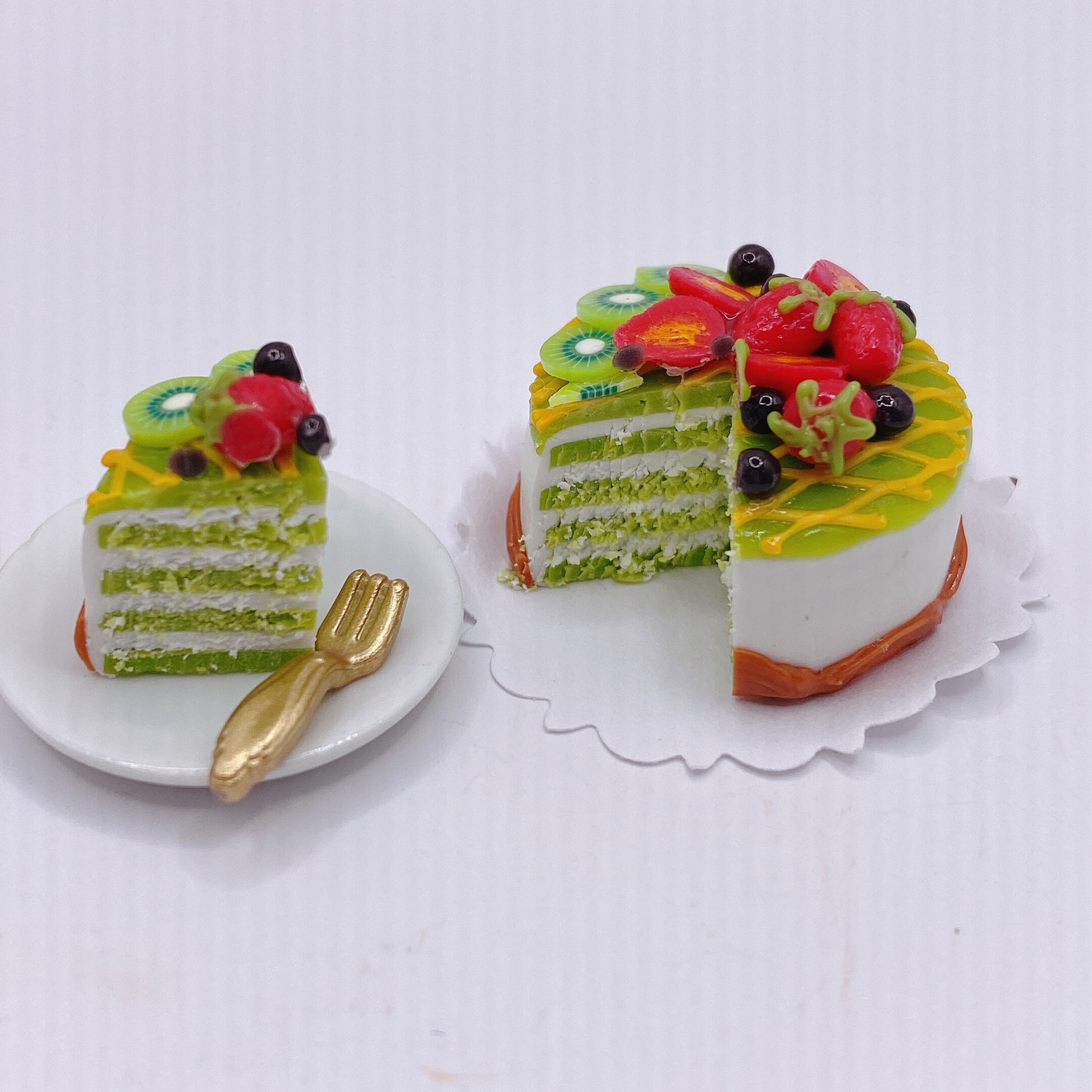 Miniature Cake and Sliced Cake Miniature Fake Cake Miniature - Etsy