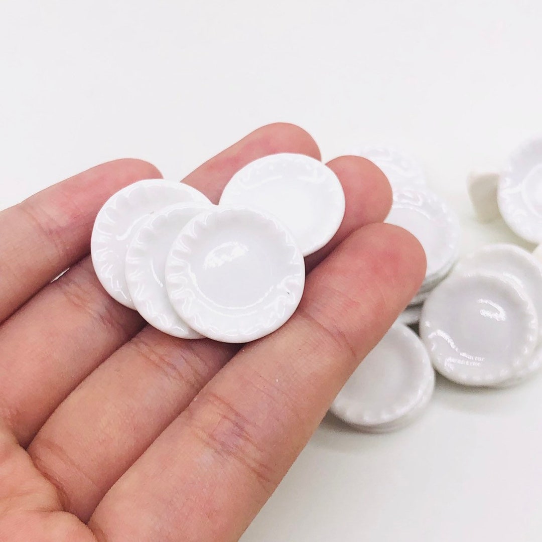 10 Miniature Ceramic Plates, 18mm, 1/12 Scale - Etsy