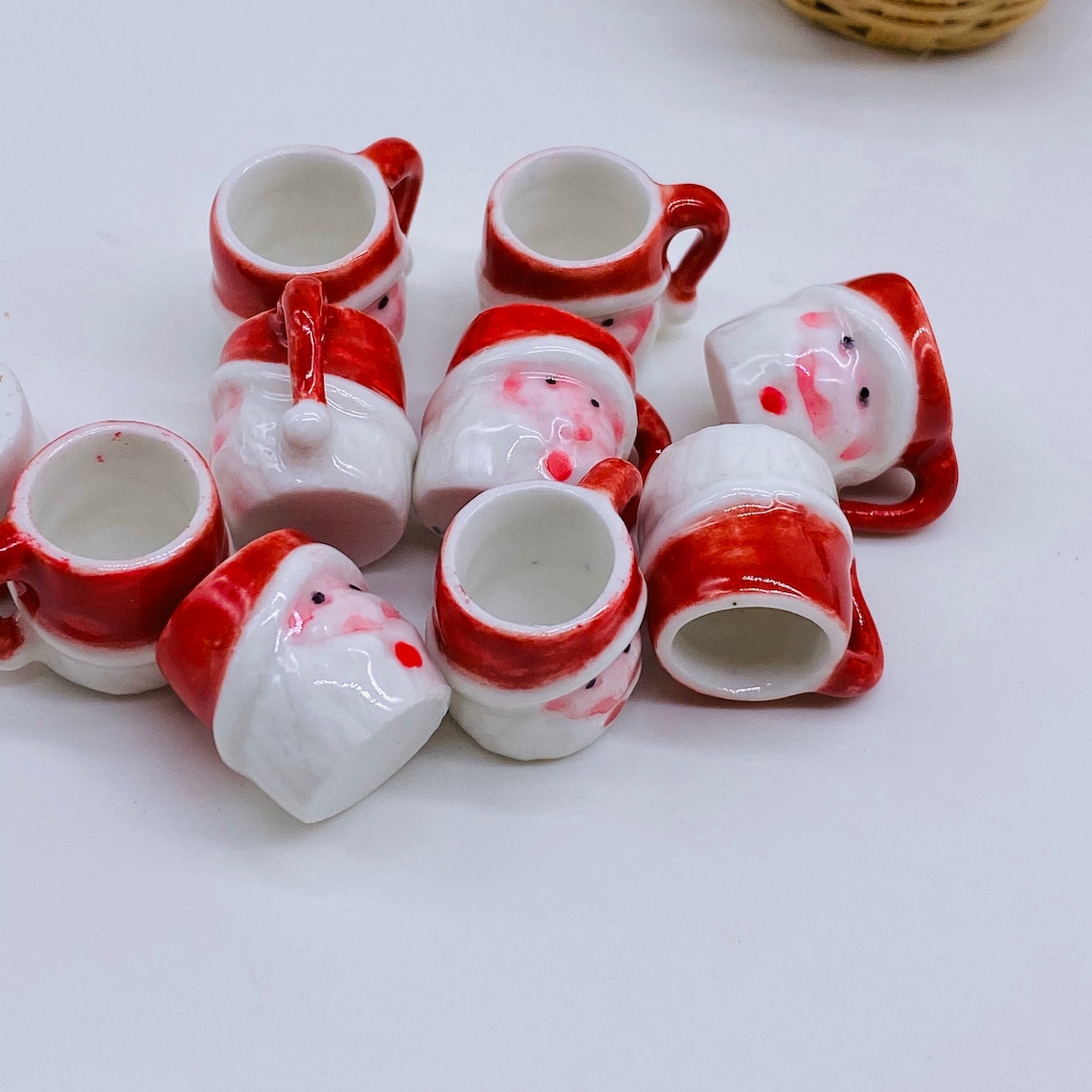 5 Pieces Miniature Santa Ceramic Mug Miniature Ceramic Cup - Etsy