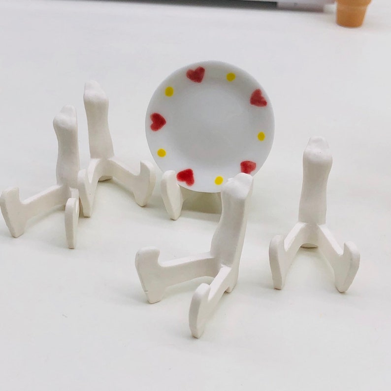 20 Pieces Miniature Stand Plate miniature Ceramic Stand - Etsy