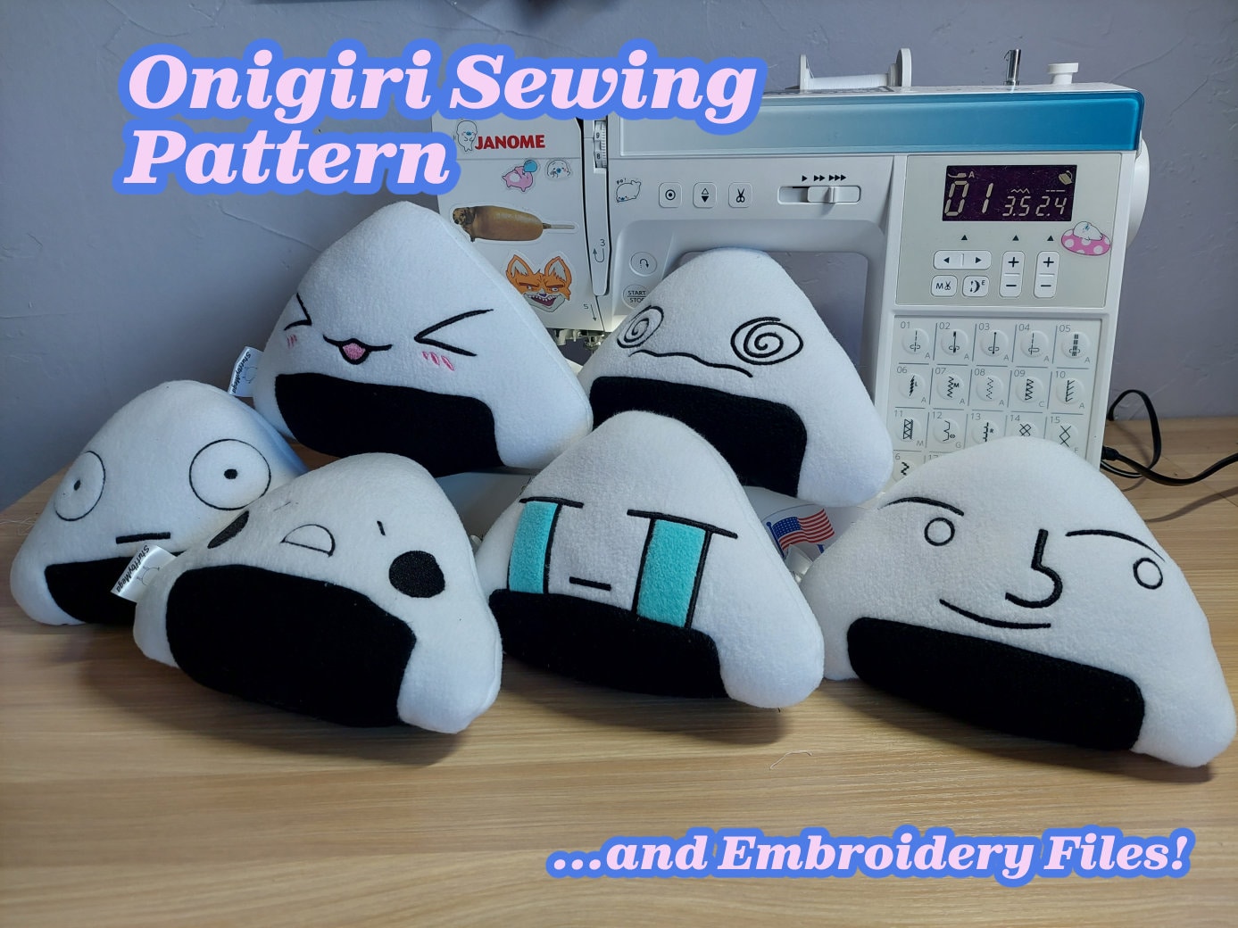Kawaii Onigiri Plush Pattern and Embroidery Files - Etsy
