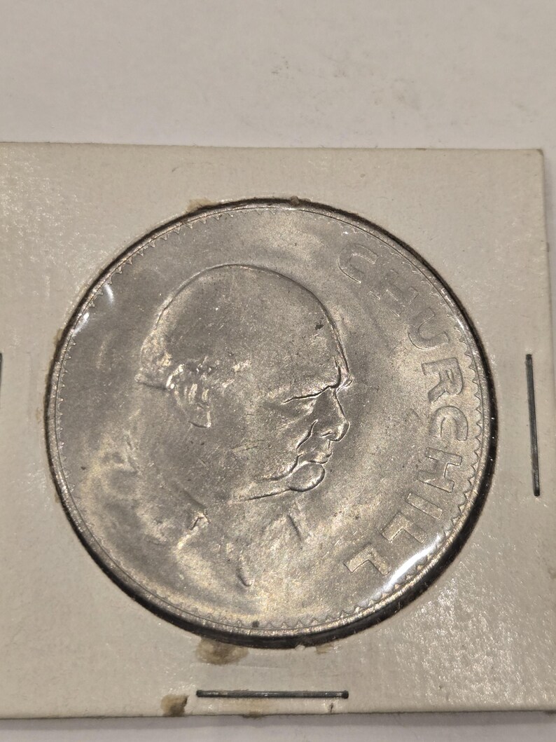 1965 Sir Winston Churchill Great Britain Crown Coin, Queen Elizabeth II ...