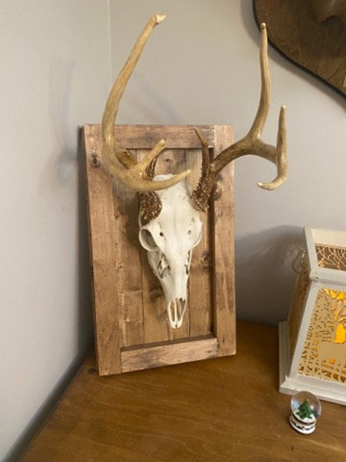 Handmade Wood Trophy Plaque for Deer Skull Mount | Rustic Hunting ...