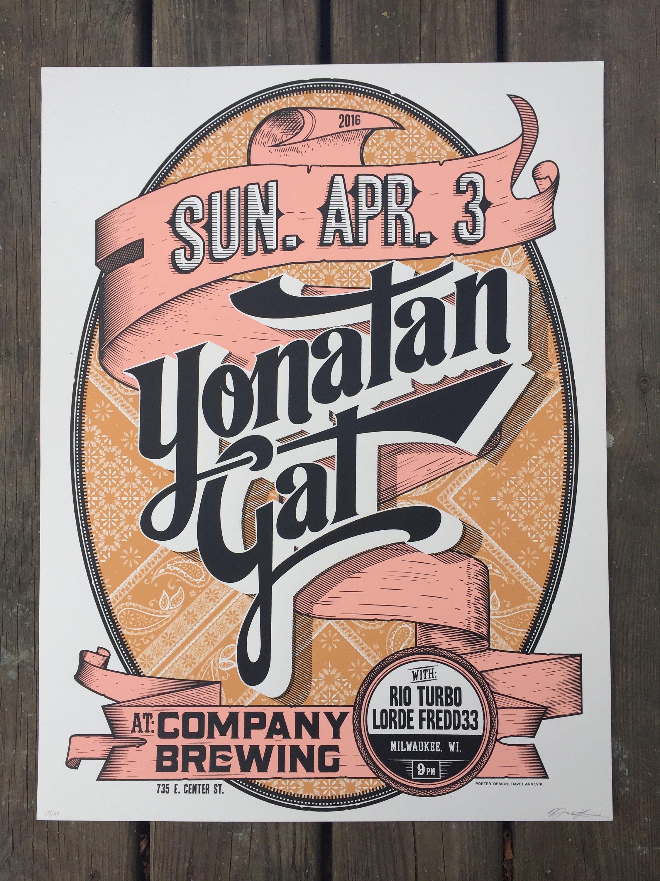 Yonatan Gat Screen Printed 18x24 Poster - Etsy