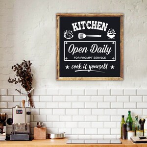 Kitchen Open Daily, Kitchen Sign, Image, Cut File, PNG SVG PDF - Etsy