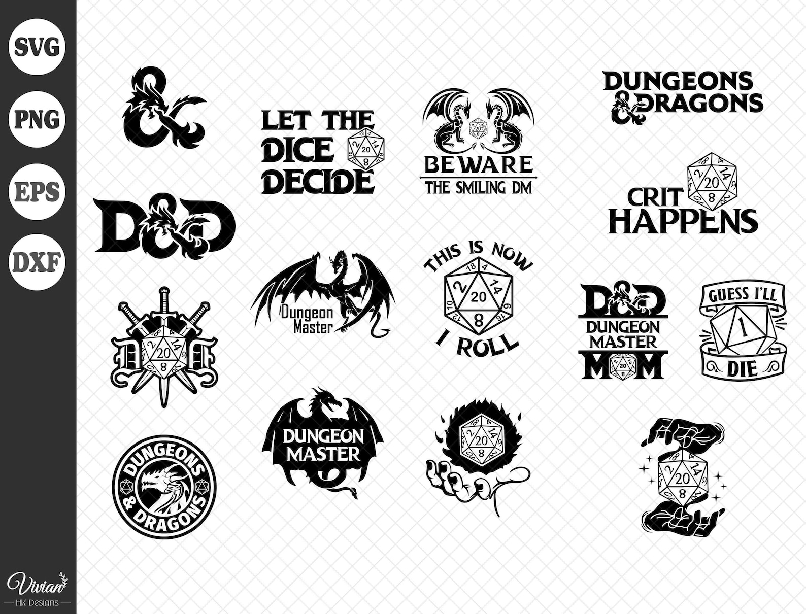 Dungeons and Dragons, Svg, EPS, DFX, PNG, Cricut, Digital Download - Etsy