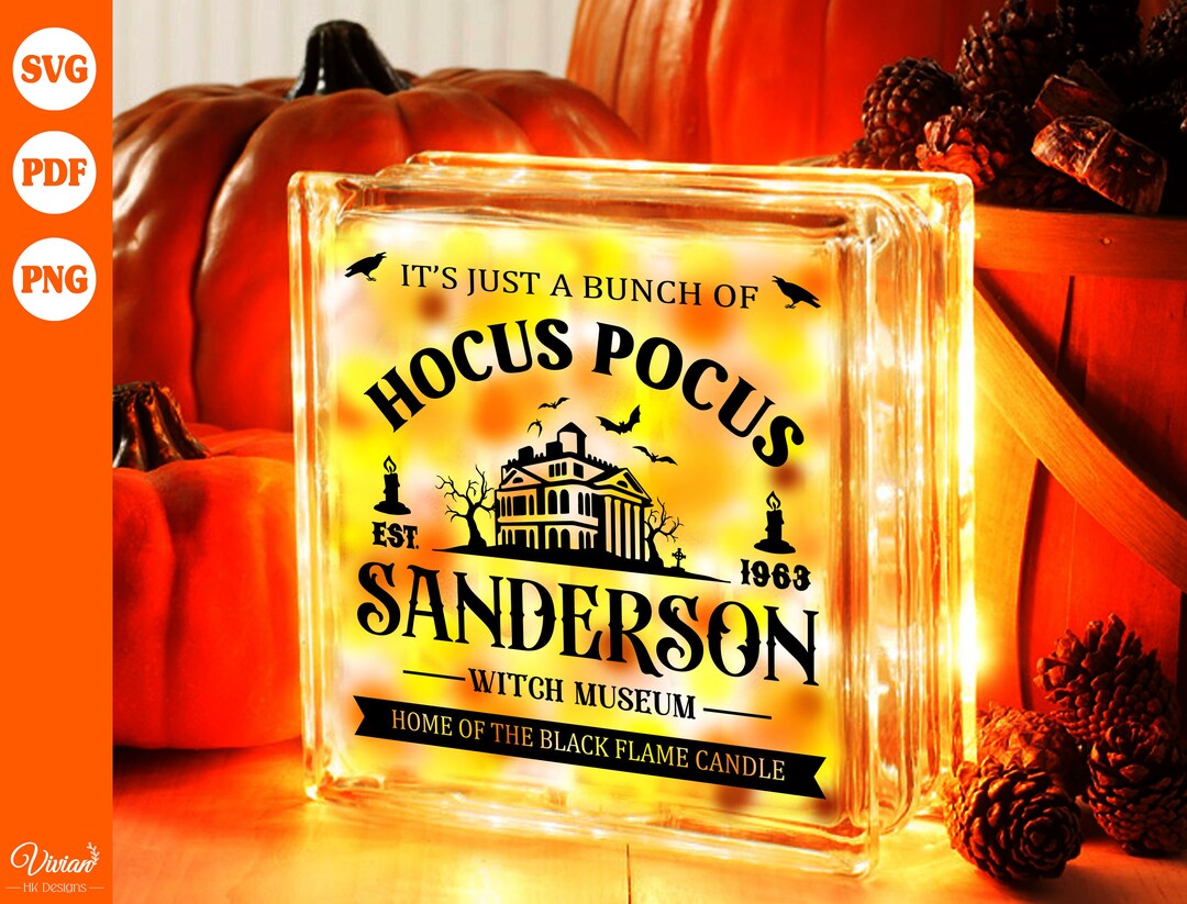 Sanderson Witch Museum, Halloween Sign, Glass Block, Image, PNG SVG PDF ...