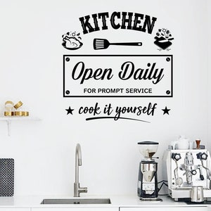 Kitchen Open Daily, Kitchen Sign, Image, Cut File, PNG SVG PDF - Etsy