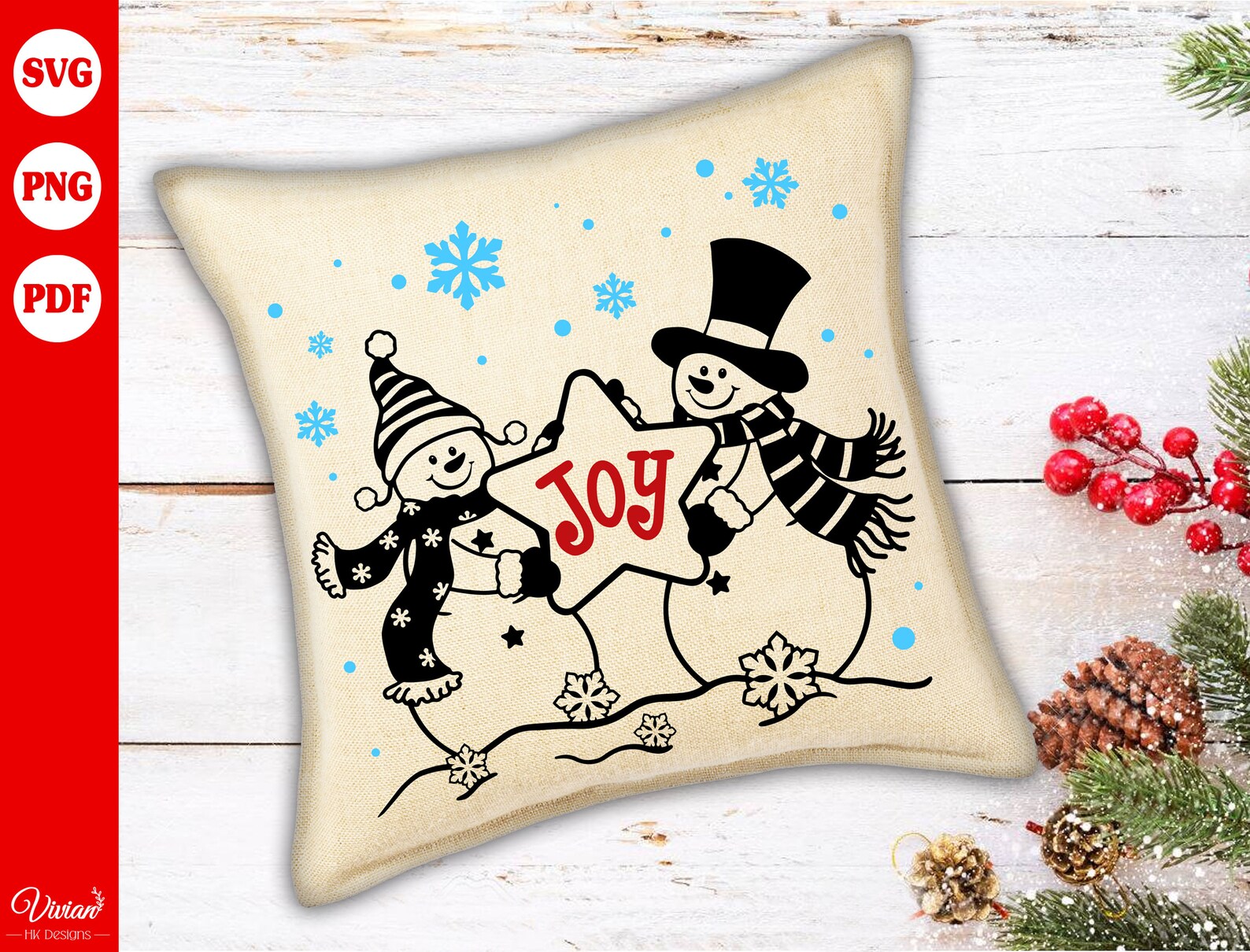 Joy, 2 Snowman Family, Christmas Sign, Glass Block, Image, PNG SVG PDF ...